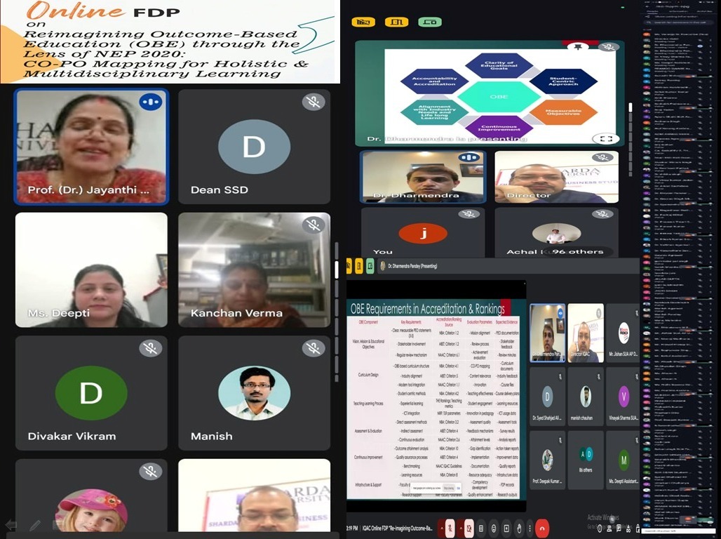 IQAC successfully conducted an insightful Online Faculty Development Program - Sharda University ...